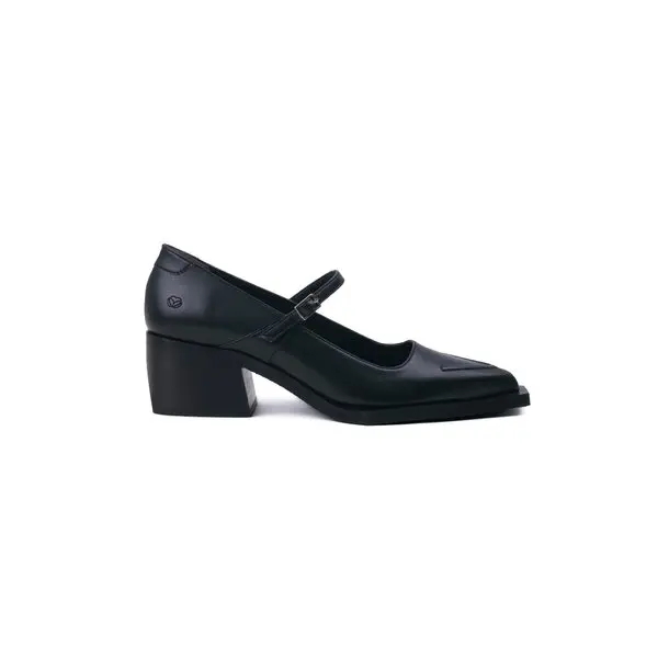 PREV Julia Mary Jane Heeled Shoes With Buckle Strap And Pointed Toe