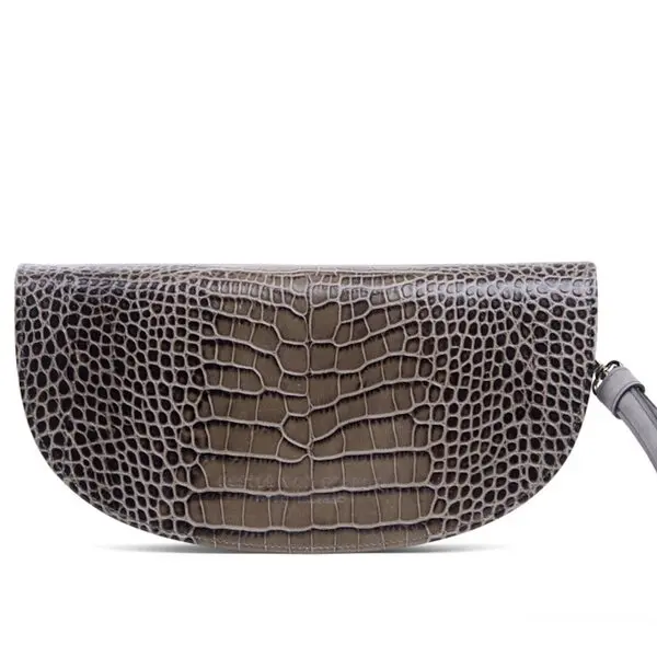 HESTER VAN EEGHEN Mezza Luna M Croco Ash, Nubuck Ash