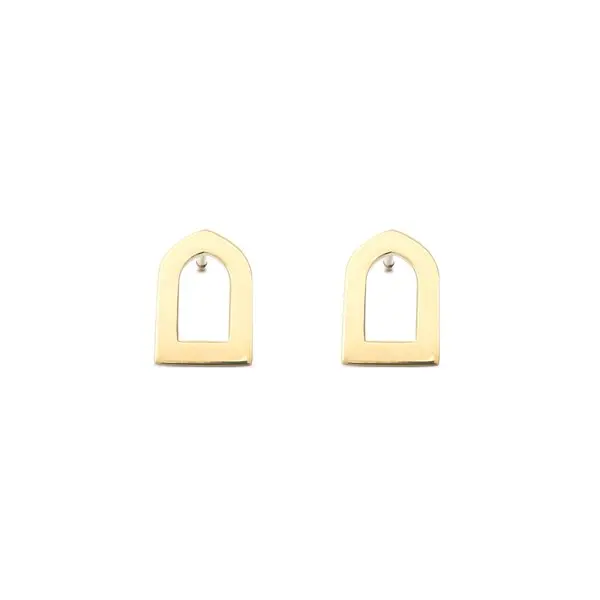 SHEIDA FARROKHI Gold / Yellow Sahra Stud Earrings Solid Yellow Gold - Gold/yellow