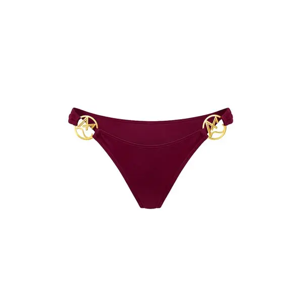 MAUI X LOLITA Classic Bikini Bottoms With Logo Hardware - Red