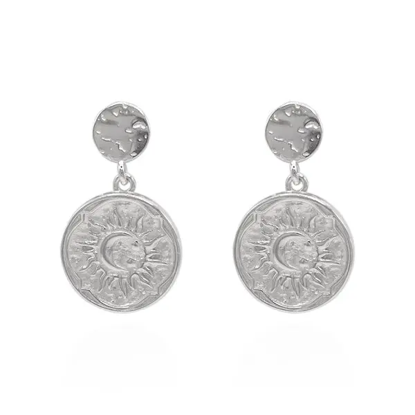 LUNA CHARLES Aruna Sun Coin Drop Earrings