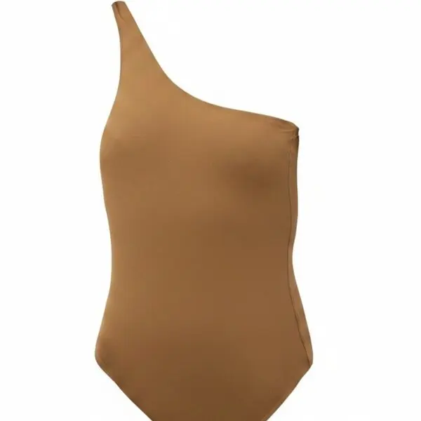 Jacques Zolty Leonella One-shoulder One-piece Swimsuit - Gold