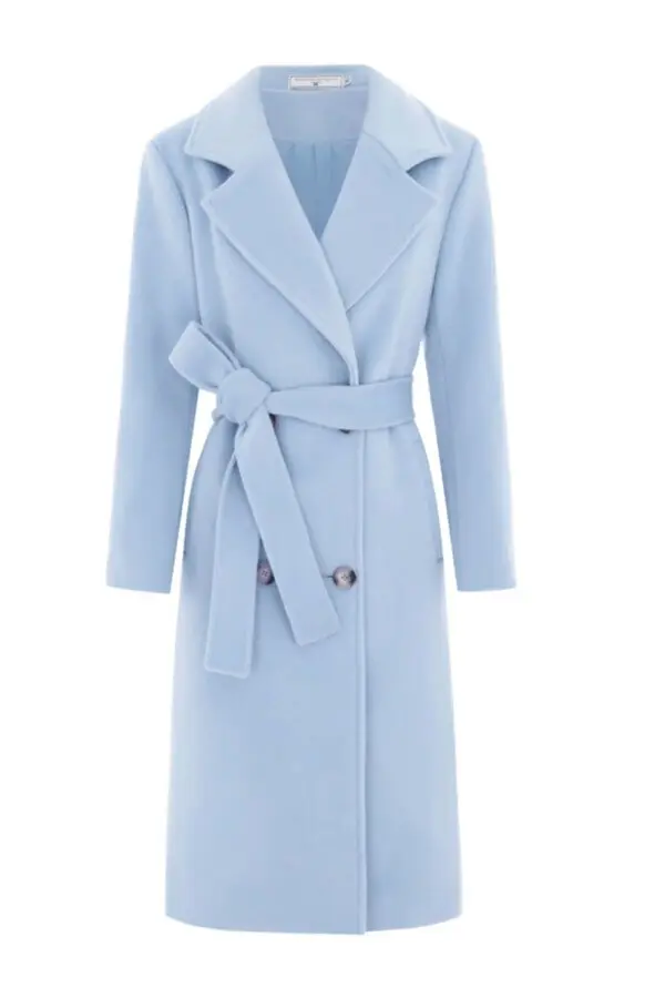 HORTONS ENGLAND Highgrove Cashmere Blend Coat - Blue