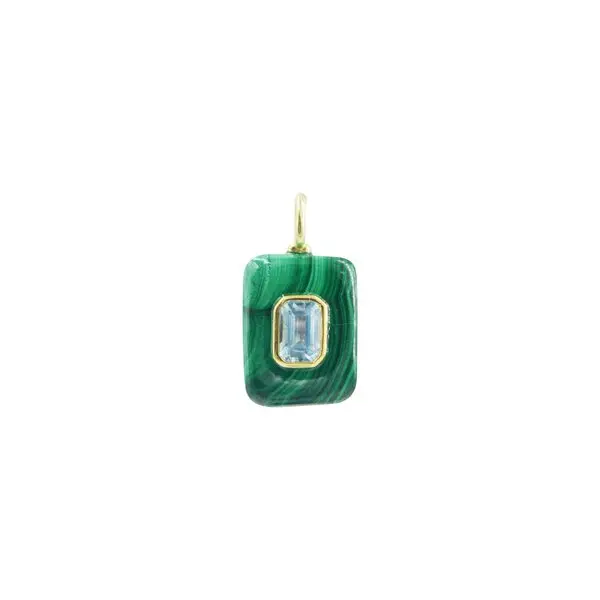 KAMARIA Malachite And Topaz Pendant Necklace