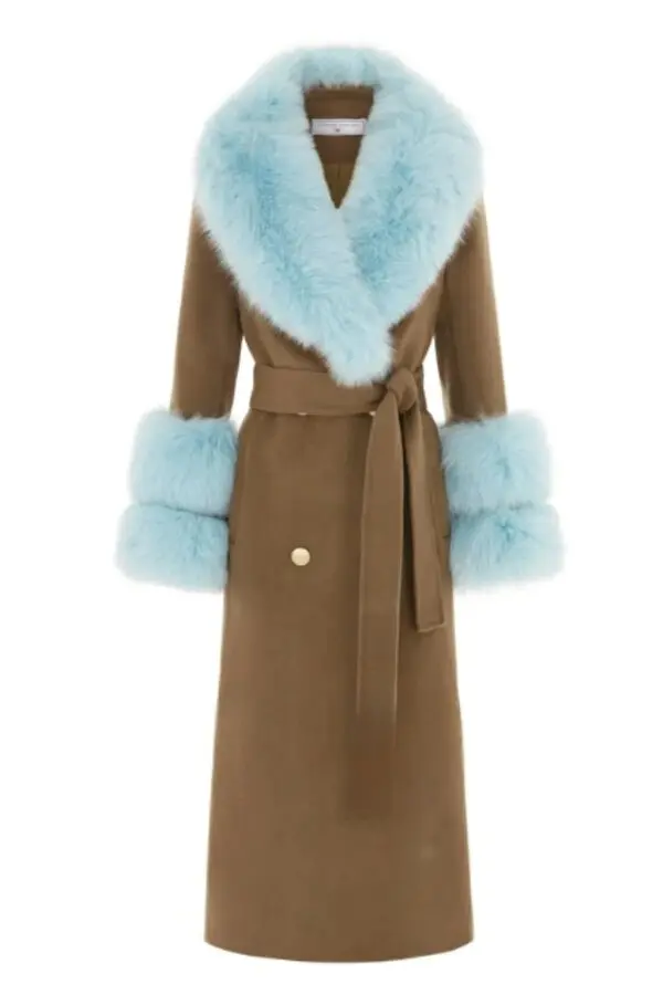 HORTONS ENGLAND Mayfair Cashmere Blend Coat - Green