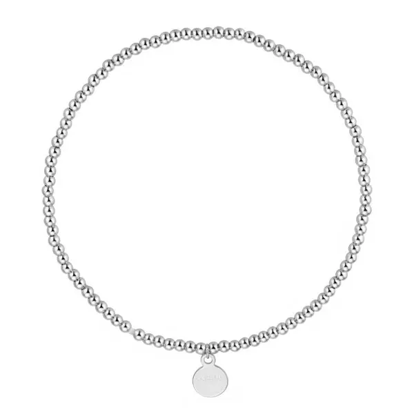 NAZZAR Mini Beaded Stretch Bracelet - Silver