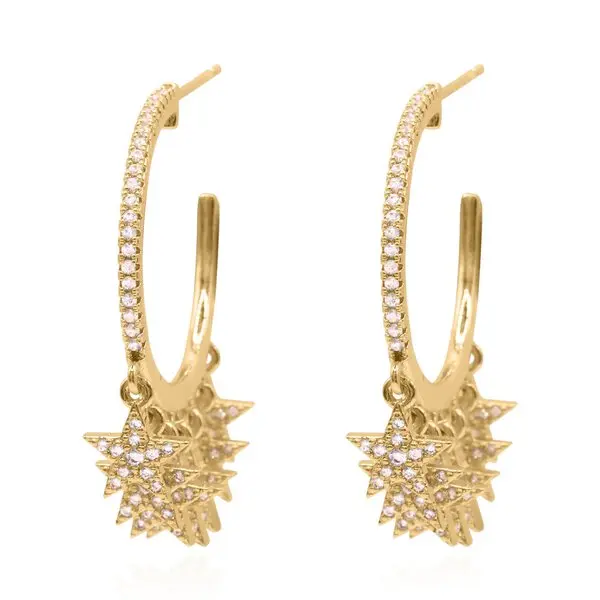 LUNA CHARLES Lyra Star Hoop Earrings