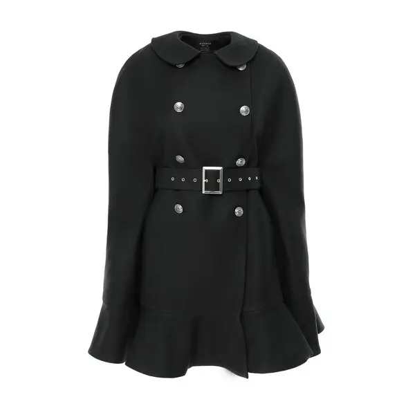 AVENUE N°29 Double Breasted Cape With Belt
