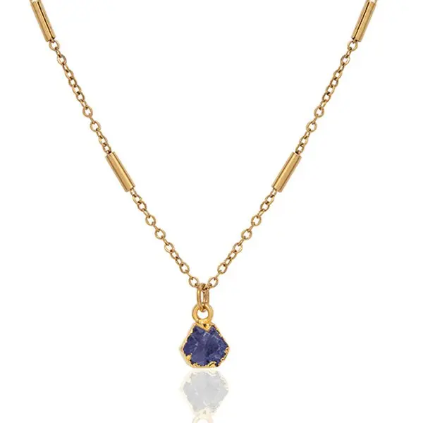 A WEATHERED PENNY Sapphire Pendant Necklace