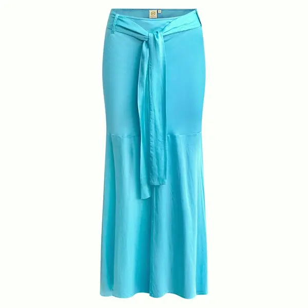 WHY MARY Amorous Aqua Boho Maxi Skirt