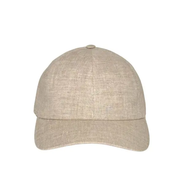 CACHEMIO Unbleached Linen Baseball Cap - Black