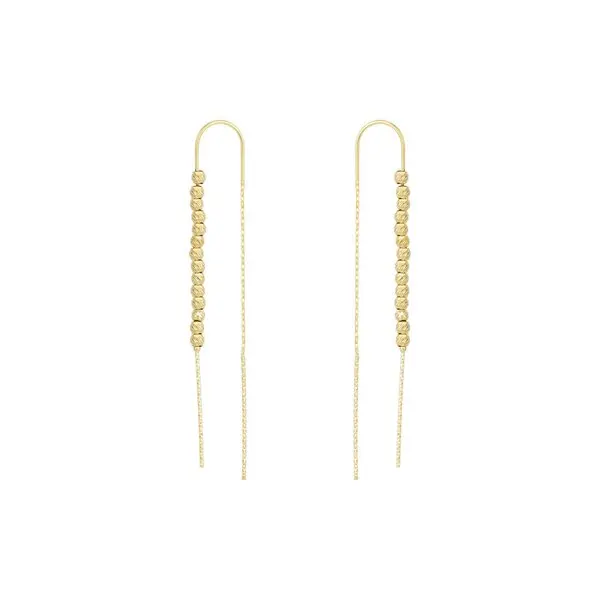 SPERO LONDON Sterling Silver Dorica Chain Bead Drop Earrings - Gold