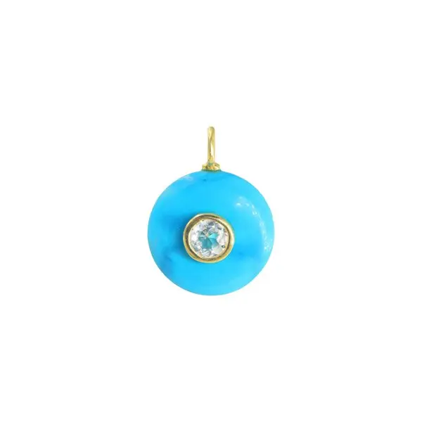 KAMARIA Turquoise Howlite And Topaz Pendant - Blue