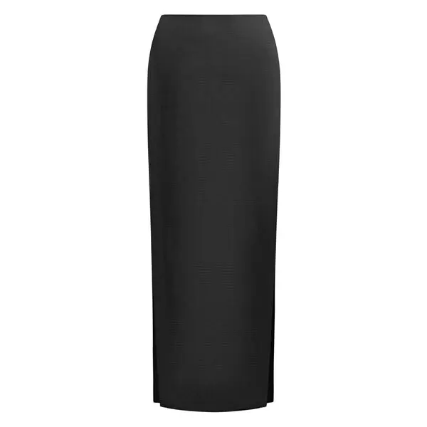 WHY MARY Astraea Metallic Maxi Skirt
