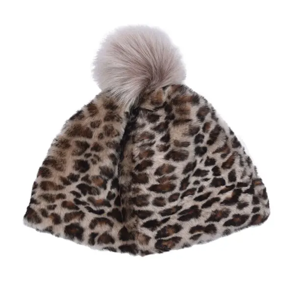 OWEN BARRY Shearling Sheepskin Pull-on Beanie With Toscana Pom Pom
