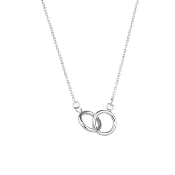 SPERO LONDON Sterling Interlink Circles Necklace