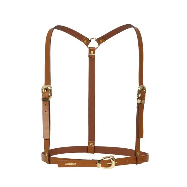 VAZAF Leather Harness With Triangle Detail