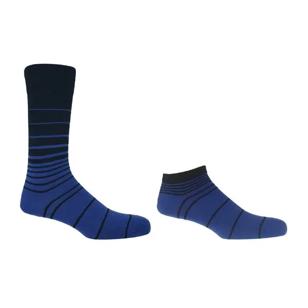 PEPER HAROW - MADE IN ENGLAND Retro Stripe Luxury Socks Bundle - Black