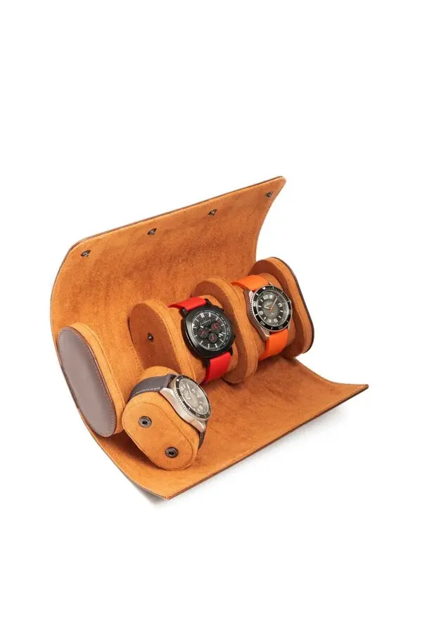 KENNETT WATCHES & ACCESSORIES Oiled Leather Watch Roll - Brown