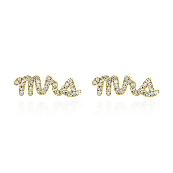 LUNA CHARLES Ettie 'mrs' Stud Earrings - Gold