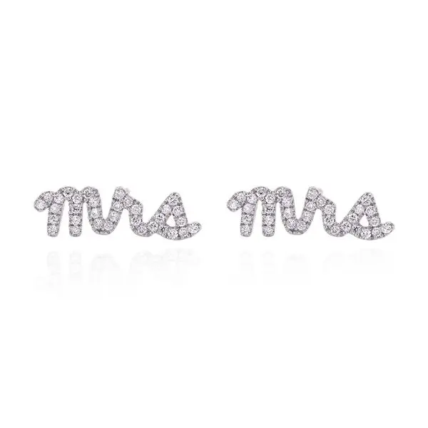 LUNA CHARLES Ettie 'mrs' Stud Earrings - Silver
