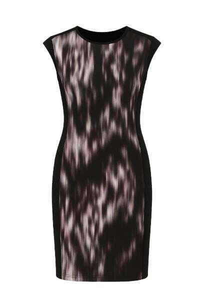 CONQUISTA Sleeveless Abstract Print Dress