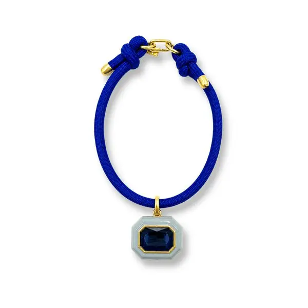 MICHAEL NASH JEWELRY Lena Aqua Resin And Sapphire Octagon Pendant - Blue