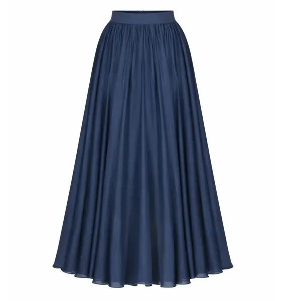 ELSAVA Dark Midi Skirt - Blue