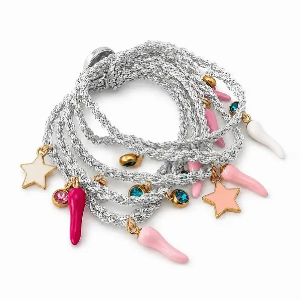 HILO DE MAR Layered Crochet Bracelet - Silver