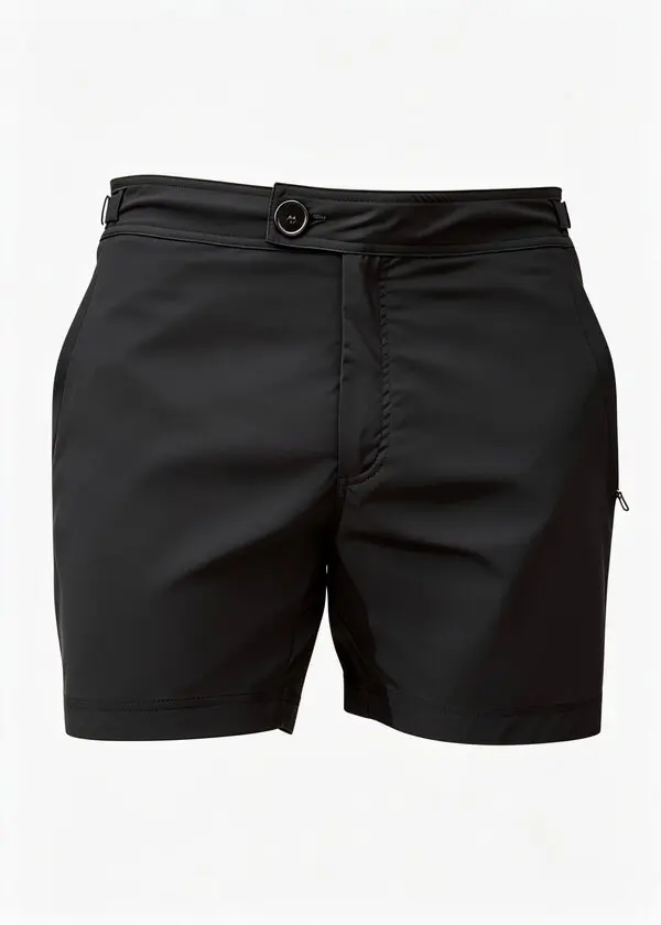 VAYLA Classic Plain Long Length Swim Shorts With Adjustable Waist