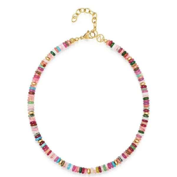 NIALAYA JEWELRY Multicolor Tourmaline Choker Necklace