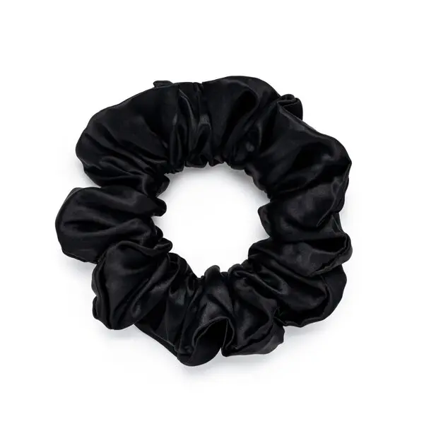 SILK WORKS Mulberry Silk Scrunchie - Black