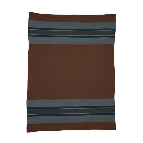 In2green Cotton Sustainable Knit Throw Blanket - Brown