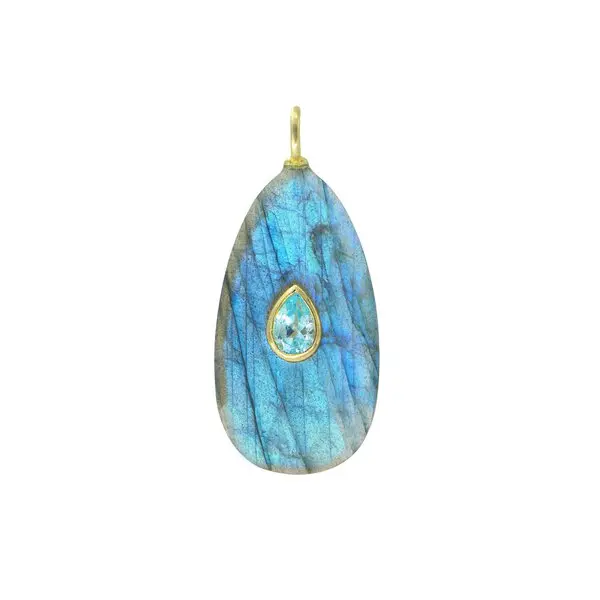 KAMARIA Labradorite And Topaz Pendant - Blue