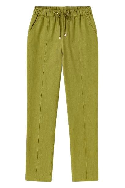 CONQUISTA Linen Drawstring Pants
