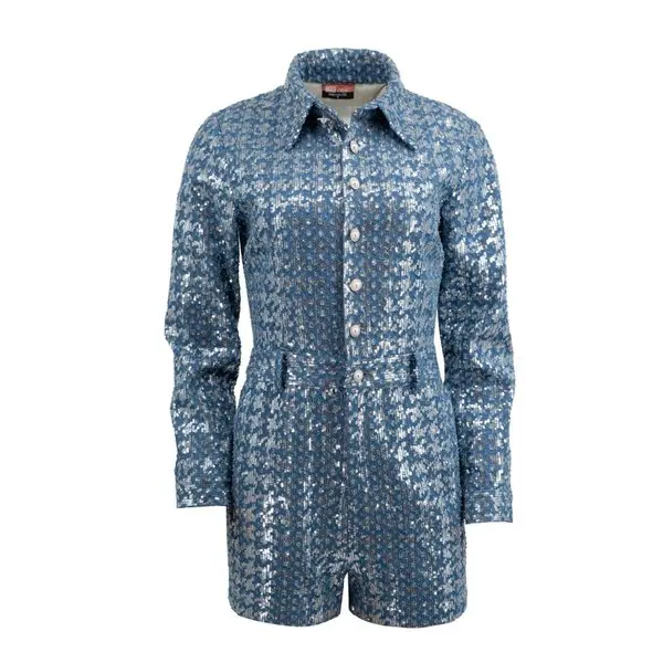 MAUI X LOLITA Moné Sequin Denim Romper