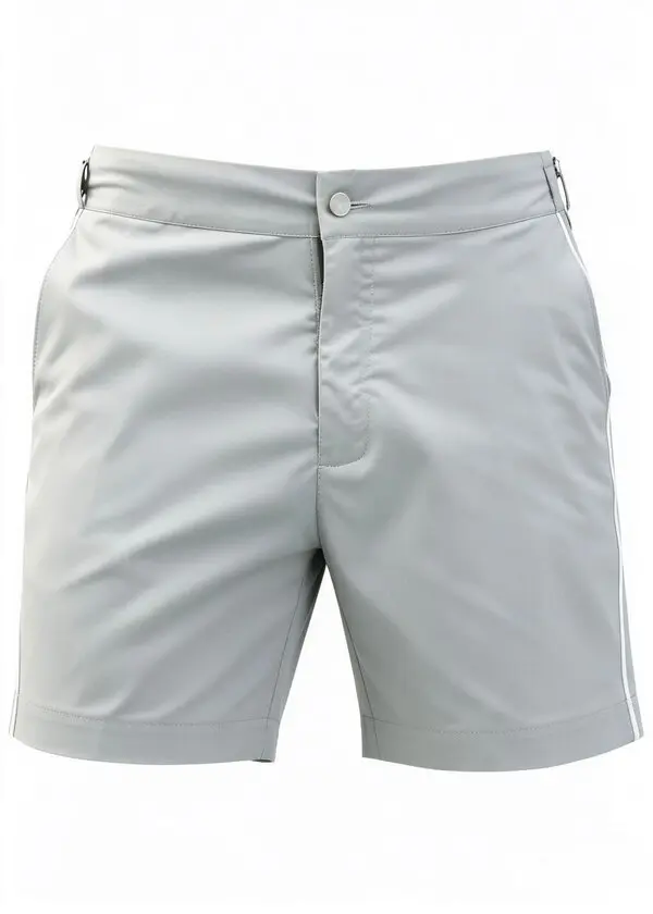 VAYLA Long Length Light Plain Swim Shorts With Contrast Piping
