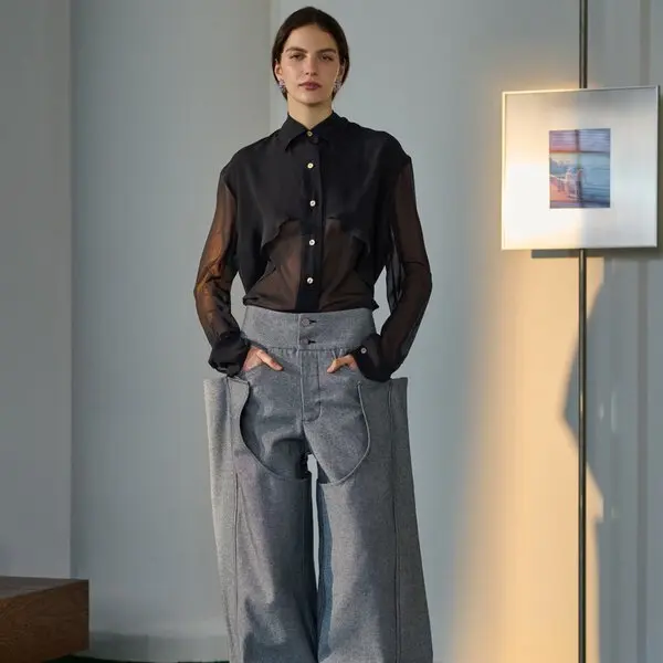LORENA SARAVIA Josefina Wide-leg Denim Trousers