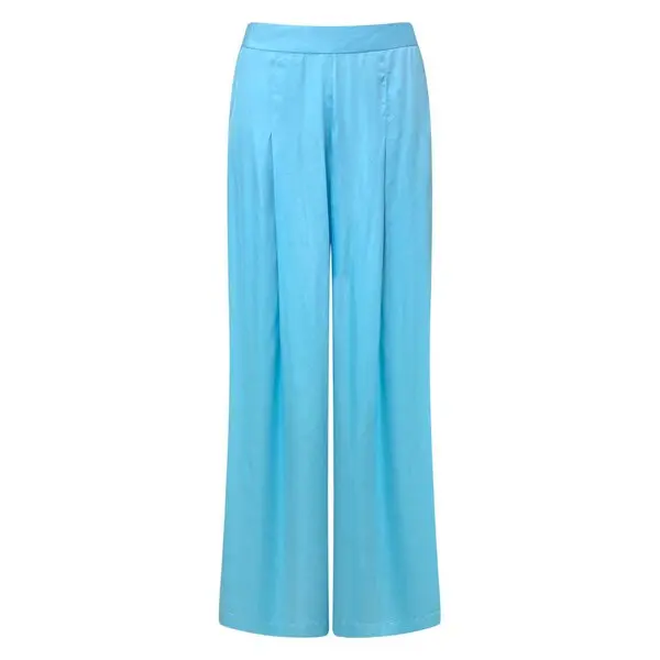 WHY MARY Aqua Low Rise Palazzo Pants Desire - Blue