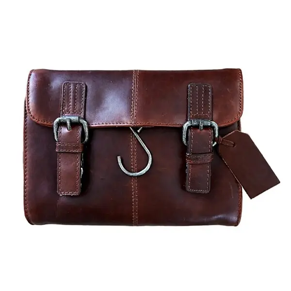 POSH TOTTY DESIGNS Leather Hanging Wash Bag