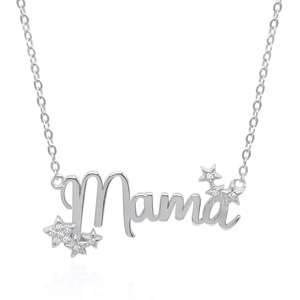 LUNA CHARLES Mama Star Pendant Necklace - Silver
