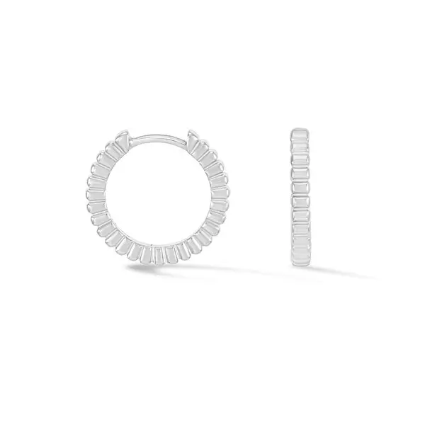 DOWER & HALL Humbug Huggie Hoops - Silver