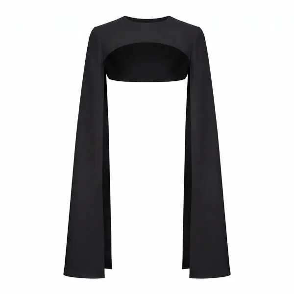 NOMI FAME Hera Long-sleeved Cape Overlay