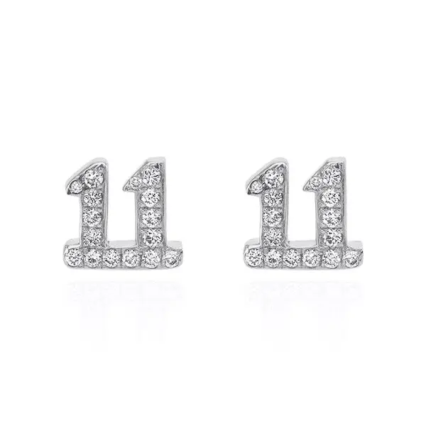 LUNA CHARLES Laila Stud Earrings - Silver