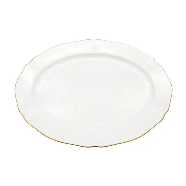 Twig New York Amelie Brushed Gold 14 In. Oval Platter - Yellow