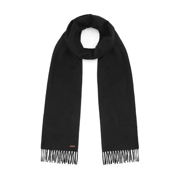 HORTONS ENGLAND Heritage Lambswool Scarf Charcoal - Grey