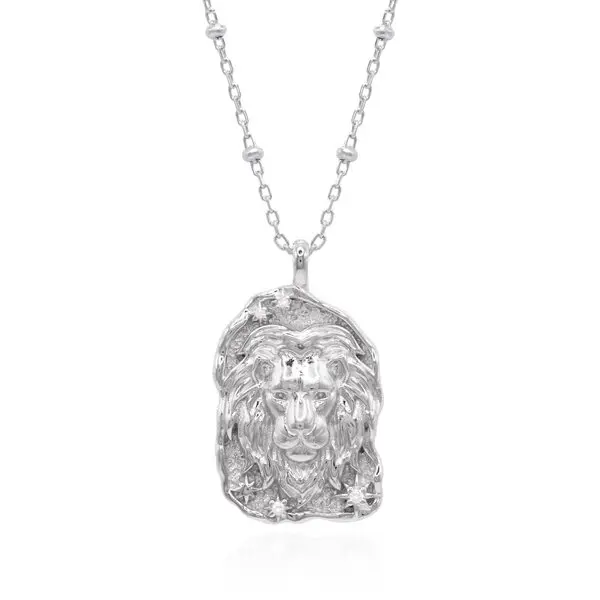 LUNA CHARLES Solara Zodiac Necklace Leo - Silver