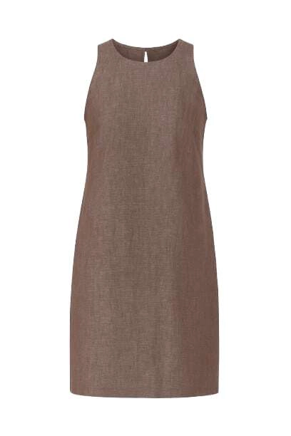 CONQUISTA Sleeveless Linen Sack Dress