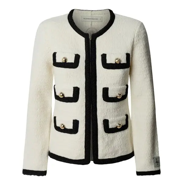 THE EXTREME COLLECTION Neutrals Ecru Two-tone Jacket Preston