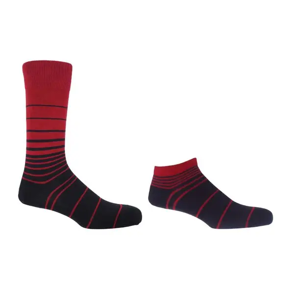 PEPER HAROW - MADE IN ENGLAND Peper Harow Retro Stripe Socks Bundle - Red